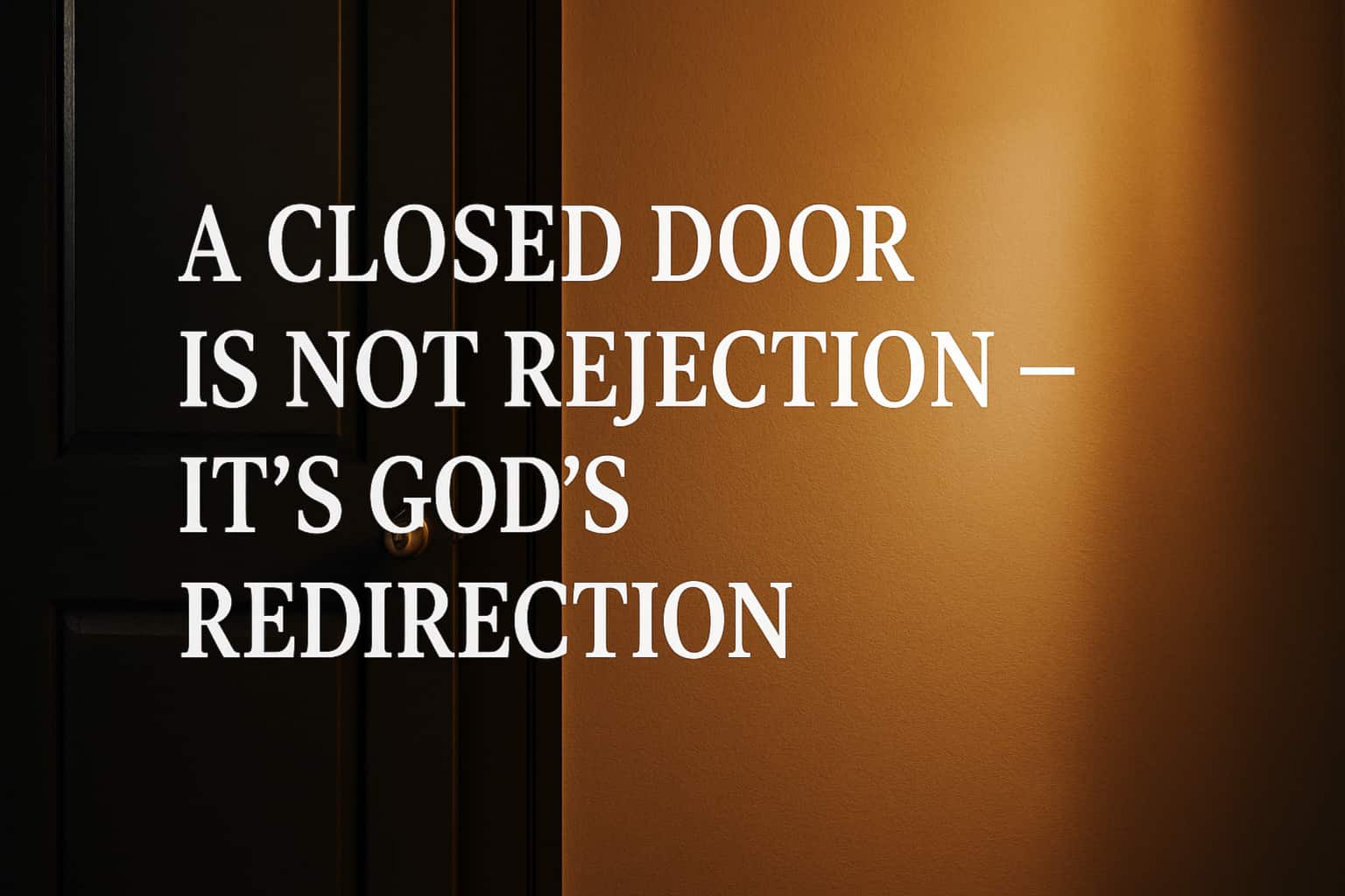 A Closed Door Is Not Rejection — It’s God’s Redirection